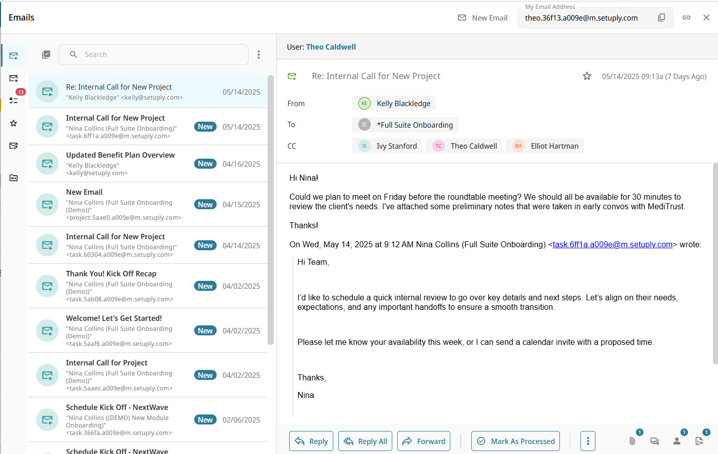 Integrated Email Communications | Setuply